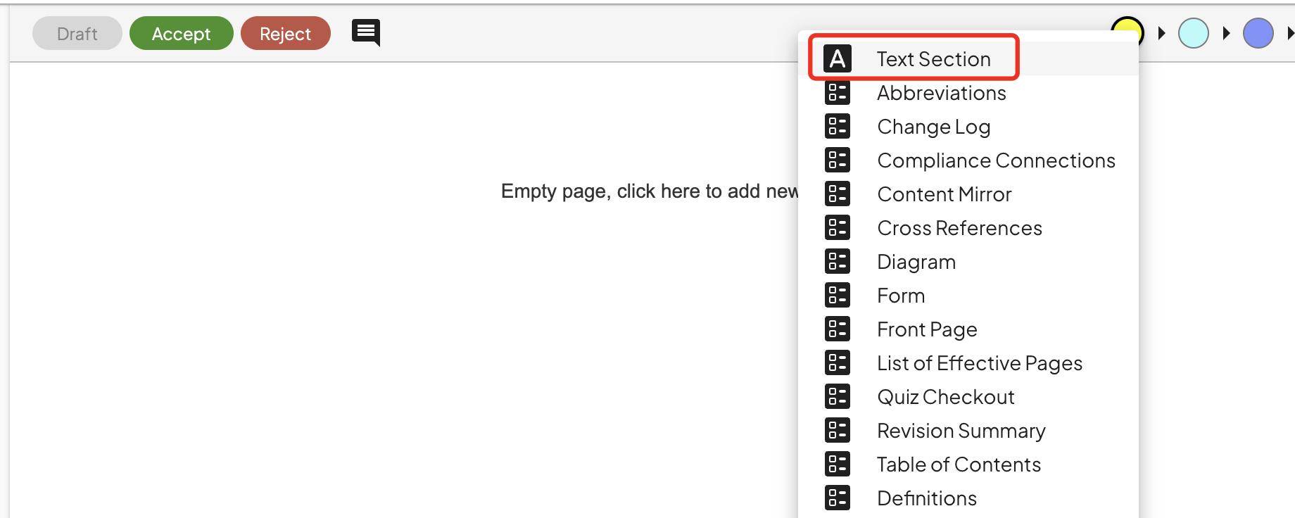 How to add a Text Section – Web Manuals