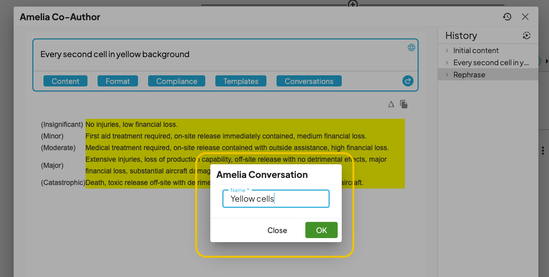 How to use a predefined prompt: Conversations – Web Manuals