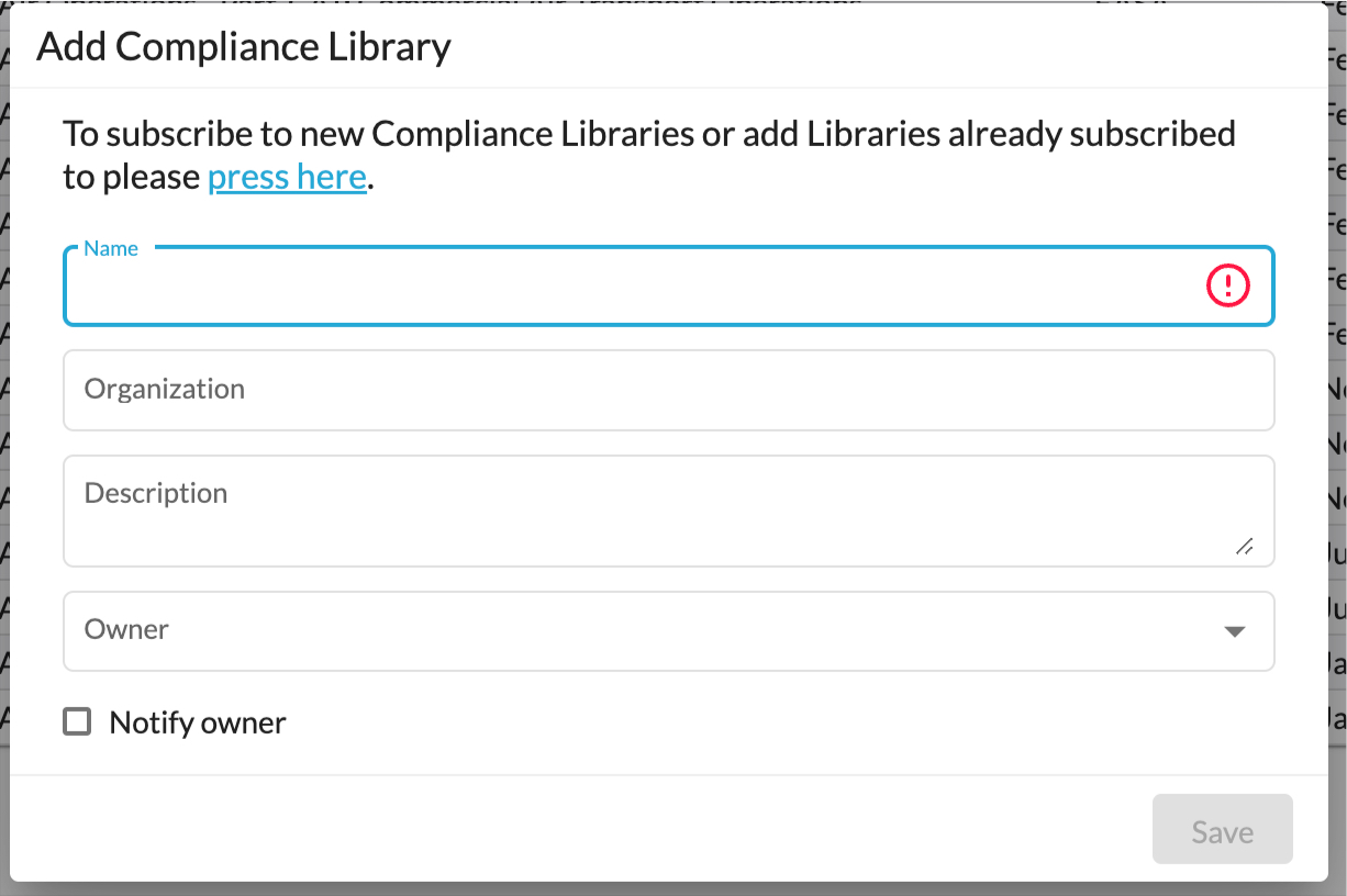 How to create your own customized Compliance Library – Web Manuals