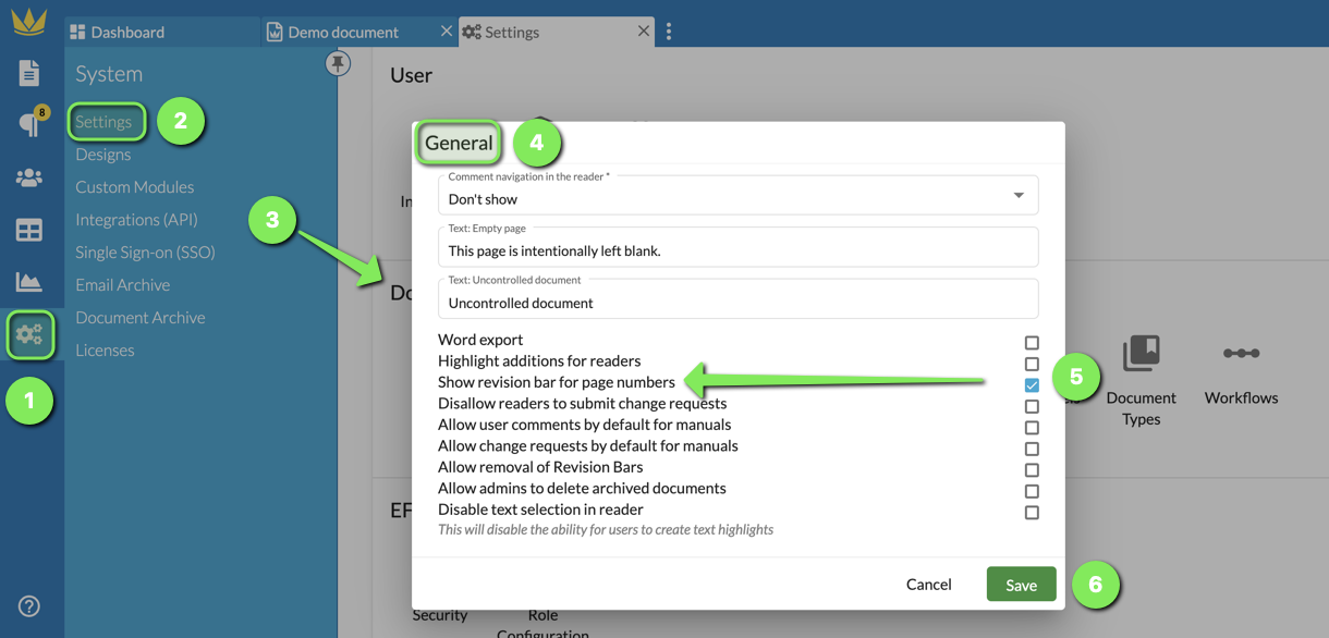 What is the revision bar next to the page number and how to remove it ...