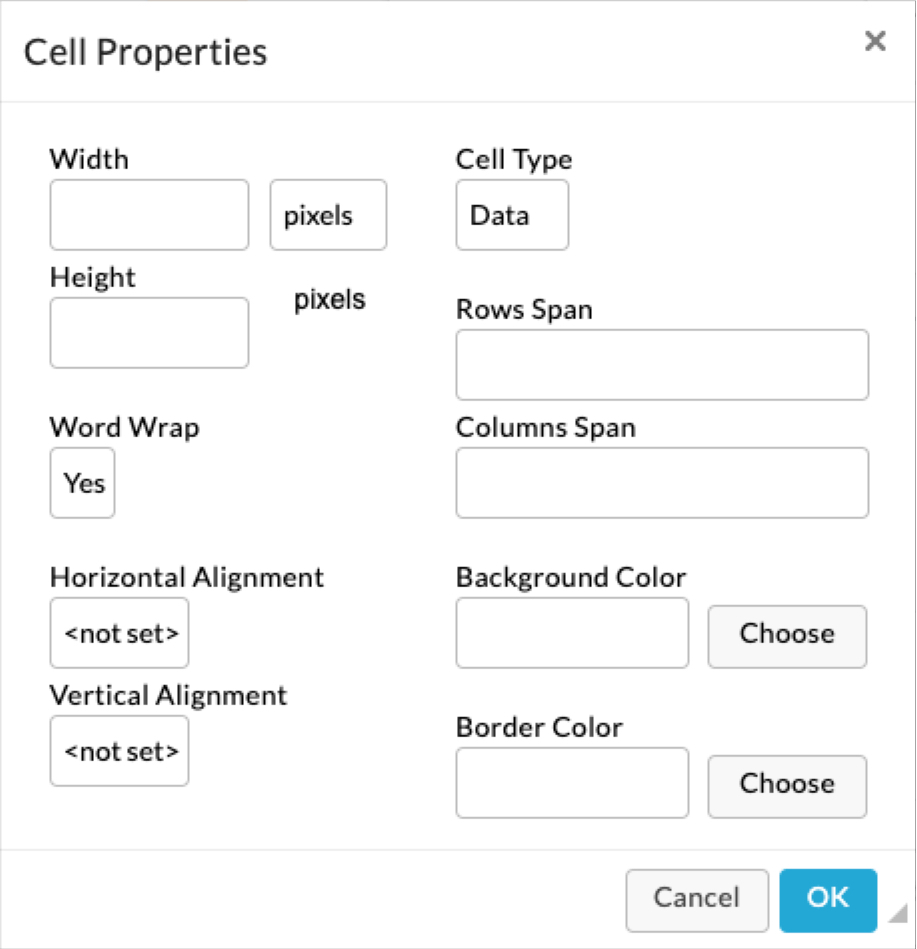 How to create a Table – Web Manuals