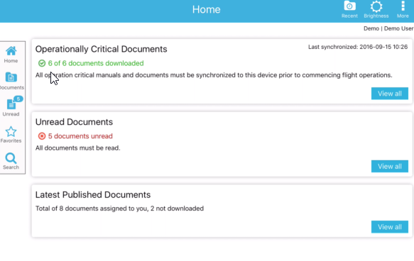 Overview of EFB App Dashboard – Web Manuals