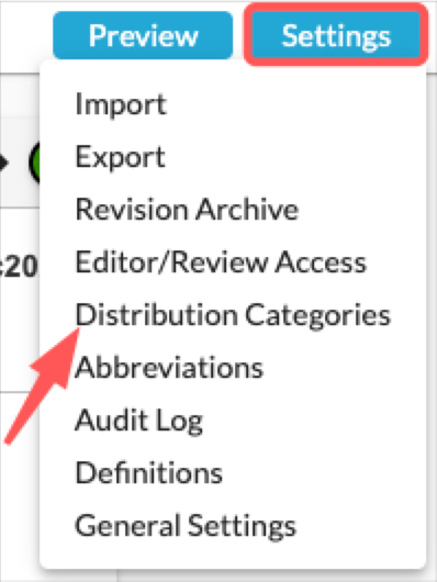 Distribution Categories – Web Manuals